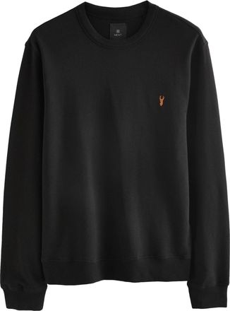 Next Herren Standard Leichtes Sweatshirt mit Rundhalsausschnitt 100% Baumwolle Schwarz 3XL