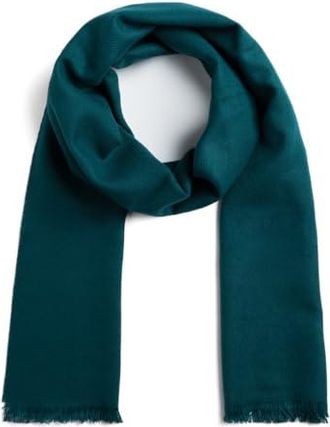 Qualicoq Echarpe Longue Hiver et Mi-saison - Made in France - Echarpe Homme et Echarpe Femme top El&eacute;gance - 16 Couleurs Unies - Confort et Douceur (P&eacute;trole)