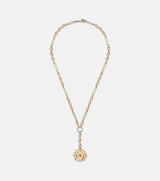 Foundrae Collier interne Compass Small en or 18 ct et diamants