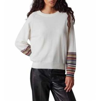 Paul Smith Femme, Pulls, Beige, Taille: 36 FR Pull &agrave; Bordures Ray&eacute;es Signature