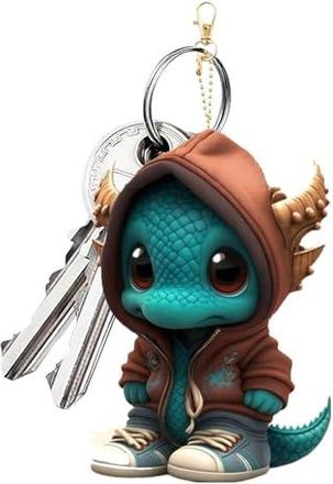 Generic Porte-cl&eacute;s squelette pour homme - Pendentif cr&acirc;ne color&eacute;, porte-cl&eacute;s &eacute;l&eacute;gant en m&eacute;tal, accessoire cadeau, porte-cl&eacute;s cr&eacute;atif | d&eacute;coration de sac de vo