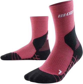 CEP HIKING LIGHT MERINO MID CUT SOCKS REDESIGN für Damen | Bessere Stabilität dank Wandersocken mit Kompression | Trekkingsocken für leichte Beine in berr