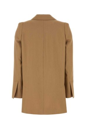 Max Mara Womens Camel Wool Blend Kitten Blazer 007 Giacche E Gilet Jacket