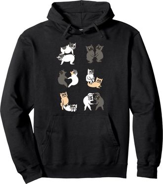 Huebucket Frenchie Couple Poses Pullover Hoodie