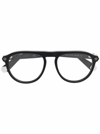 Philipp Plein Eyewear lunettes de vue &agrave; monture ronde - Noir