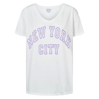 Americandreams Americandreams, Femme, Tops, Blanc, Taille: 44 FR NYC Cotton Tee
