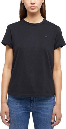 Mustang Jeans Damen T-Shirt ADA - Regular Fit - XS S M L XL Weiss Schwarz Baumwolle, Größe:XS, Farbe:Black 4142