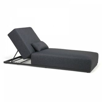 Oviala Oviala - Bain de soleil avec coussin inclinable 5 positions gris