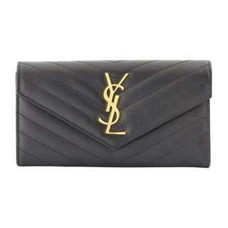 Saint Laurent Cassandre Brieftasche - - Accessories - Damen - Schwarzk - ONE SIZE