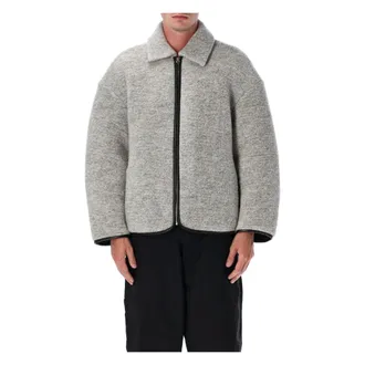 J.W.Anderson Homme, Vestes, Gris, Taille: S Veste Gris Clair Melange Outerwear