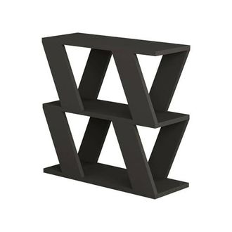 Dmora Wohnzimmertisch Thalia, Niedriger Wohnzimmertisch, Kaffeeregal, Couchtisch f&uuml;r Sofa, 60x22h57 cm, Anthrazit