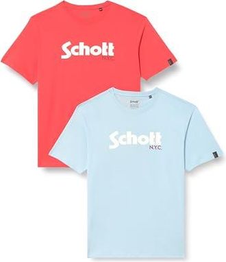 Schott NYC Homme Tspklogo T-Shirt, Multicolore, 3XL EU