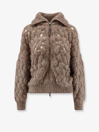 Brunello Cucinelli Perforated cardigan with micro-sequins - BRUNELLO CUCINELLI - gender_Woman