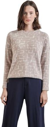 Street One A322243 T-Shirt Moelleux avec imprimé, Beige Moka Clair, 44 Femmes