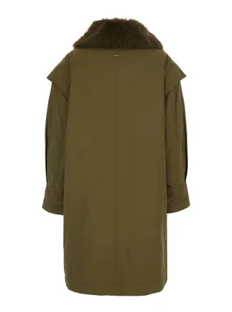 Twinset Womens Coat Tech Fabric, Beige