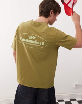 Gramicci T-shirt à imprimé Climbing Equipment - Vert