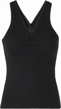 Pinko Pinko, Femme, Tops, Noir, Taille: 42 FR Sleeveless Top