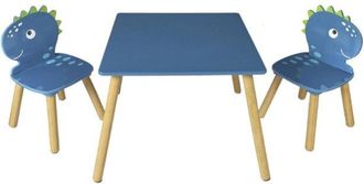 Paris Prix Paris Prix - Table & 2 Chaises Enfant Dino 55cm Bleu