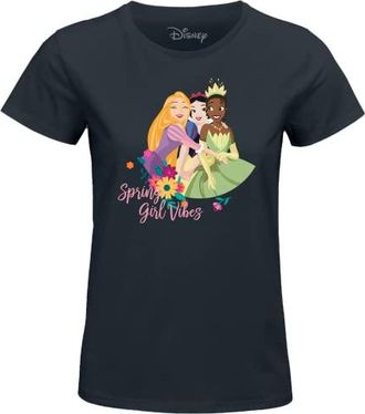 Disney &laquo; Spring Girls Vibes &raquo; WODPRINTS016 T-Shirt Femme, Noir, Taille L