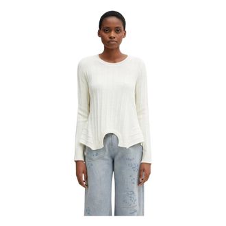 Maison Margiela Round-Neck Strickwaren - - Knitwear - Damen - Beige - M
