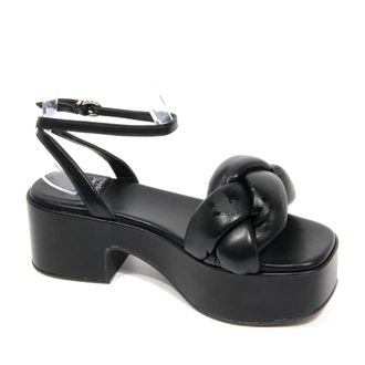 Jeffrey Campbell Schwarze geflochtene Sandalen - - Shoes - Damen - Schwarzk - 40 EU