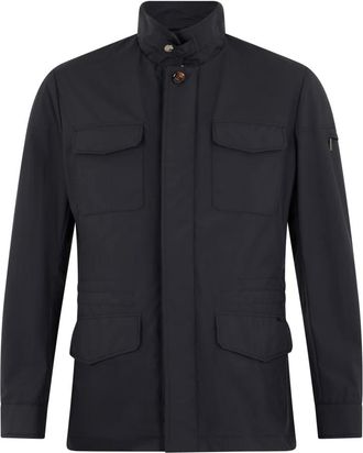 Moorer Homme, Vestes, Bleu, Taille: M Veste &eacute;l&eacute;gante bleu fonc&eacute; clair avec poches pratiques