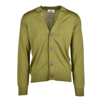 Alpha Studio V-Ausschnitt Cardigan - - Knitwear - Herren - Gr&uuml;n - L