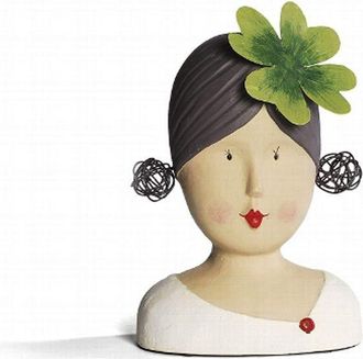 Baden Aufsteller Ladykopf mit Kleeblatt by Baden