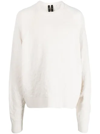 Yohji Yamamoto pull à manches oversize - Blanc