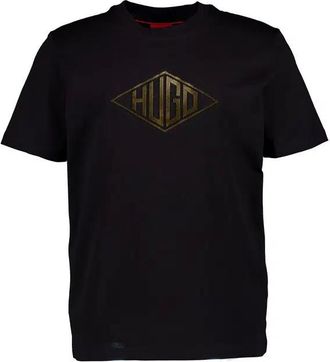 HUGO BOSS Herren T-Shirt schwarz Baumwoll-Jersey