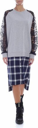 Alexander McQueen Knielanges Kleid - Grau