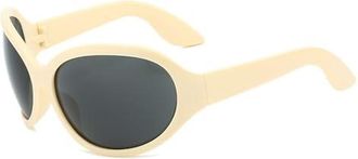 Generic Lunettes De Soleil Vacances &Agrave; Monture Large For Hommes, Sport Conduite En Plein Air(Beige)