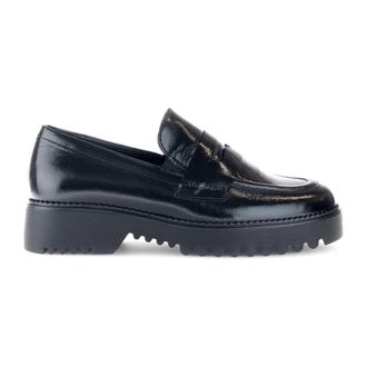 Gabor Schwarze Lackleder Mokassins - - Shoes - Damen - Schwarzk - 39 EU