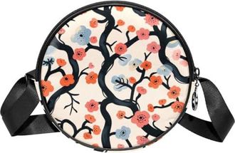 Generic Circle Sac &agrave; bandouli&egrave;re pour femme, petit sac &agrave; bandouli&egrave;re sans couture avec fermeture &eacute;clair, bretelles r&eacute;glables, sac &agrave; main rond d&eacute;contract&eacute; pour