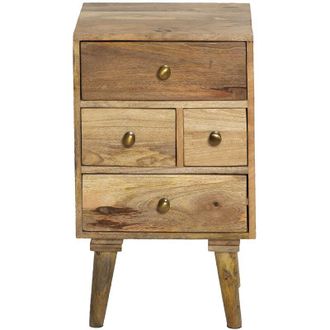 Made In Meubles Made In Meubles - Table de chevet en bois de manguier 4 tiroirs Maëva