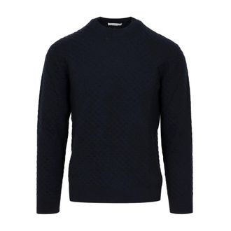 Paolo Pecora Merinowolle Strickpullover Schwarz Blau - - Knitwear - Herren - Schwarzk - 2XL