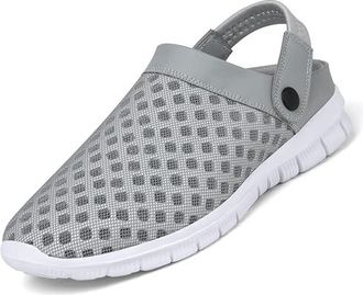 Saguaro Mules Homme Femmes Pantoufles Été Chaussures de Jardin Sabots Respirant Sandales de Plage Chaussons Gris 36
