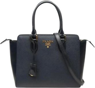 Prada Sac &agrave; main vintage doccasion- Sac bandouli&egrave;re - Femme - Pre-owned - Bleu - Taille: ONE Size