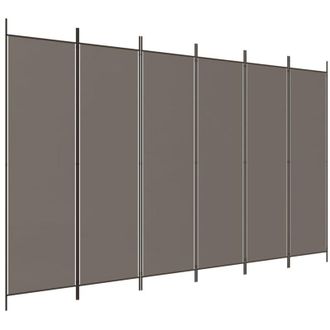 vidaXL 6-tlg. Paravent Anthrazit 300x220 cm Stoff Vidaxl