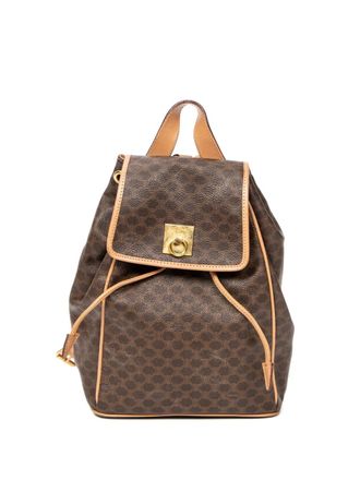 Celine sac &agrave; dos &agrave; imprim&eacute; Macadam - Marron
