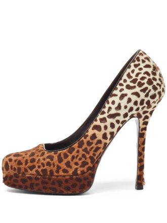 Gucci escarpins à imprimé léopard 120 mm - Marron