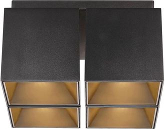 Nordlux 2110430103 Ethan 4-Spot Aufbauleuchte GU10 Schwarz (matt)