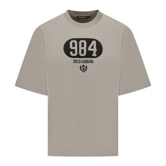 Dolce & Gabbana T-Shirt mit Rundhalsausschnitt - - Tops - Herren - Grau - XS
