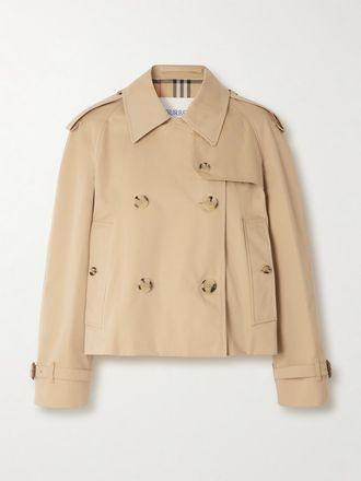 Burberry Doppelreihiger Trenchcoat Aus Baumwollgabardine - Neutral