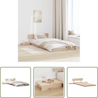 vidaXL vidaXL Schlafzimmer - Bettgestell Braun 75 x 190 cm Holz