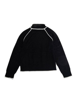 Max & Co. Girls Crewneck Sweater Black Wool Tops Top