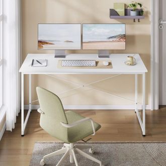 Woltu Schreibtisch, Computertisch B&uuml;rotisch mit Metallgestell, Arbeitstisch pc Schreibtisch, f&uuml;r B&uuml;ro Homeoffice Arbeitszimmer Schlafzimmer, aus