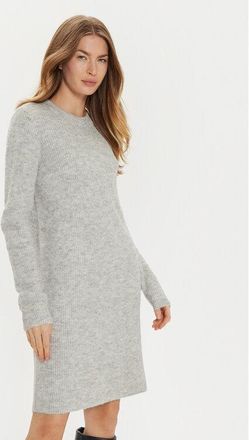 Pieces Strickkleid Ellen 17126082 Grau Regular Fit