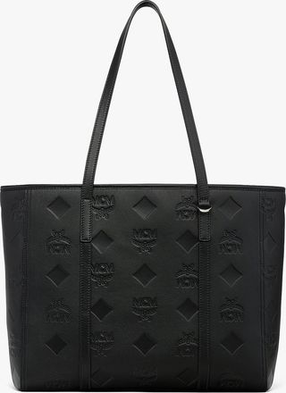 MCM Toni Shopper mit Reissverschluss oben aus Leder mit Maxi-Monogramm