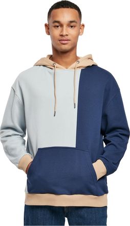Urban Classics Herren Oversized Color Block Hoody Sweatshirt, summerblue/darkblue, M